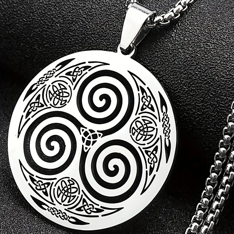 Celtic Triple Spiral Pendant (Triskele) - Indigo Dragon