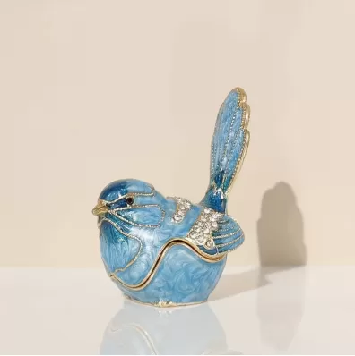 Fairy Wren Trinket Box - Indigo Dragon