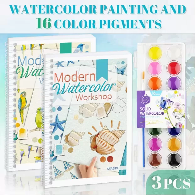 Complete Watercolor Painting Set for Adults & Beginners - Indigo Dragon